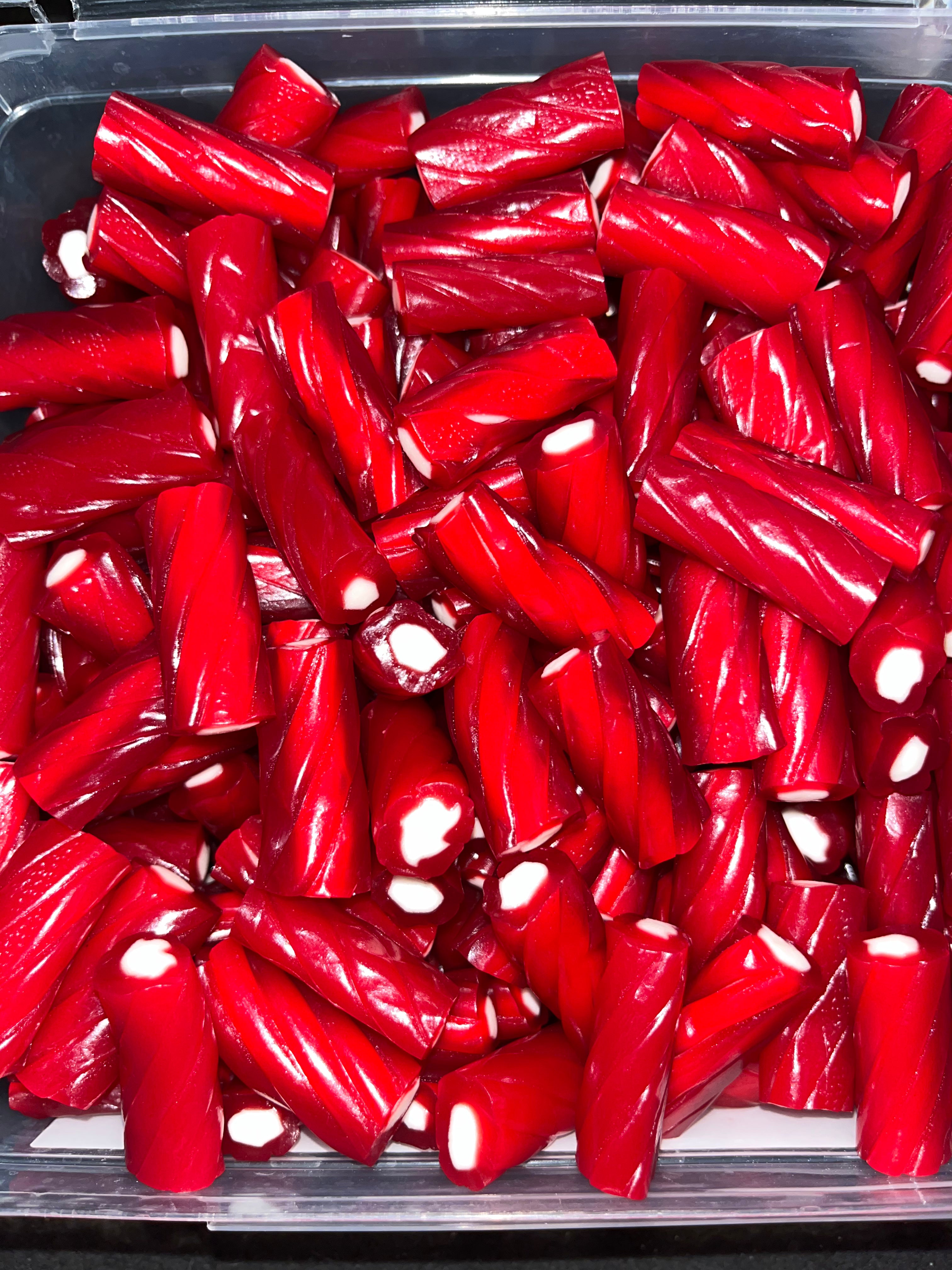 Red Strawberry Cable Bites – Essex Sweet Tooth